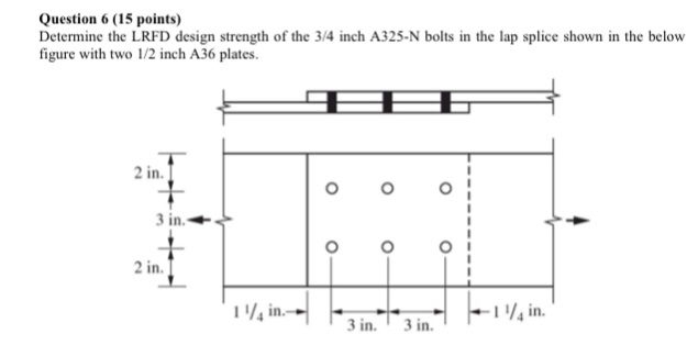 Solved Question 6 (15 points) Determine the LRFD design | Chegg.com
