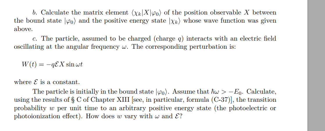 Consider, in a one-dimensional problem, a particle of | Chegg.com