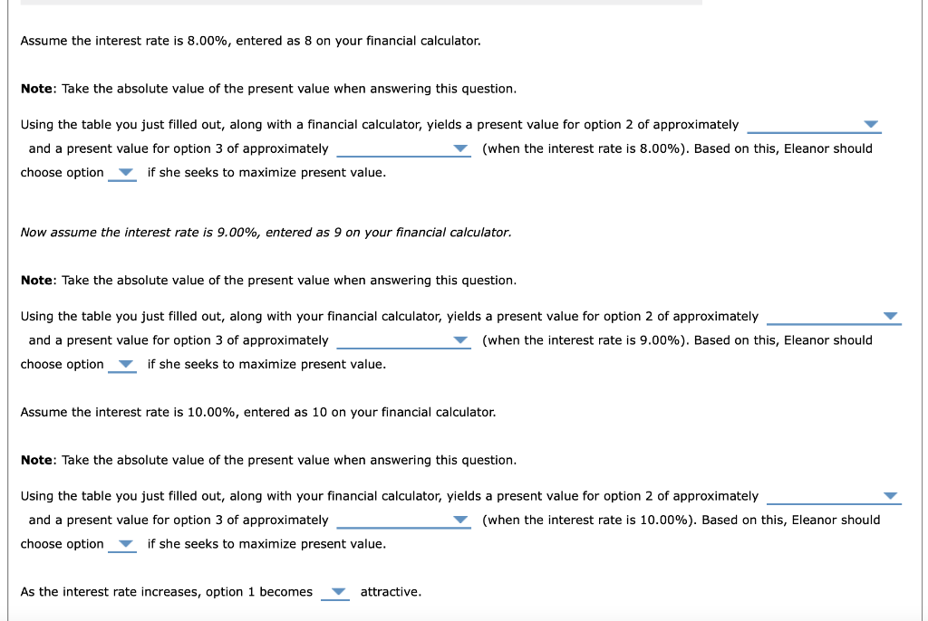 Solved Eleanor just won the lottery and must choose between | Chegg.com