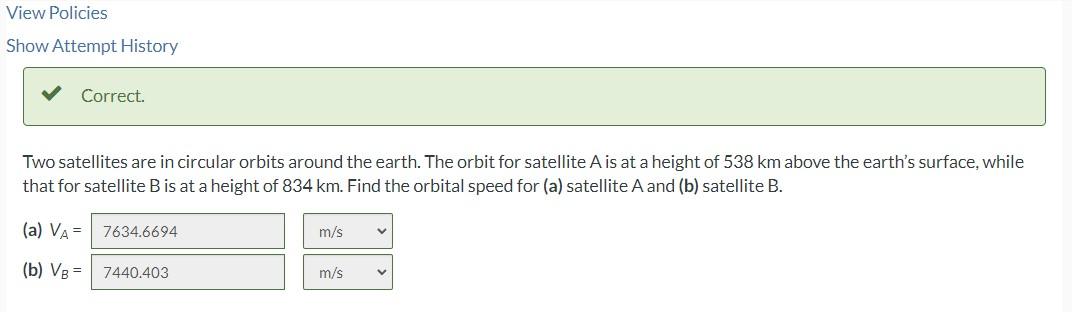 Solved Two Satellites Are In Circular Orbits Around The