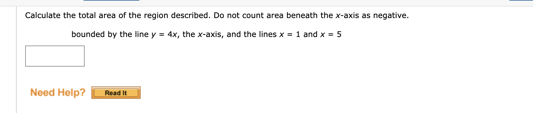 Solved Calculate the total area of the region described. Do | Chegg.com