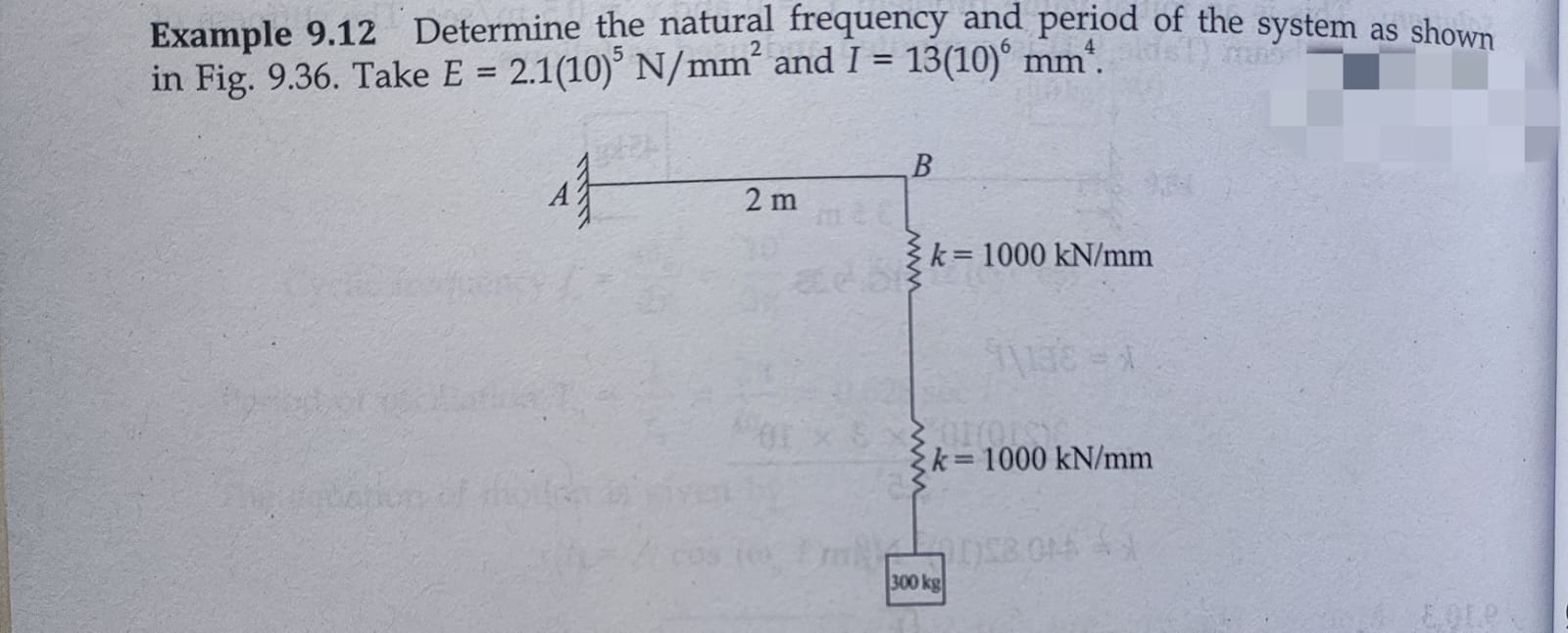 Solved Example 9.12 Determine the natural frequency and | Chegg.com