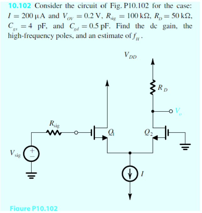 Solved 10.102 Consider the circuit of Fig. P10.102 for the | Chegg.com