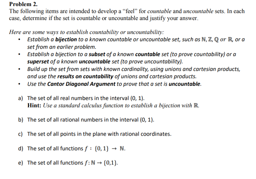 Solved Problem 2. The following items are intended to | Chegg.com