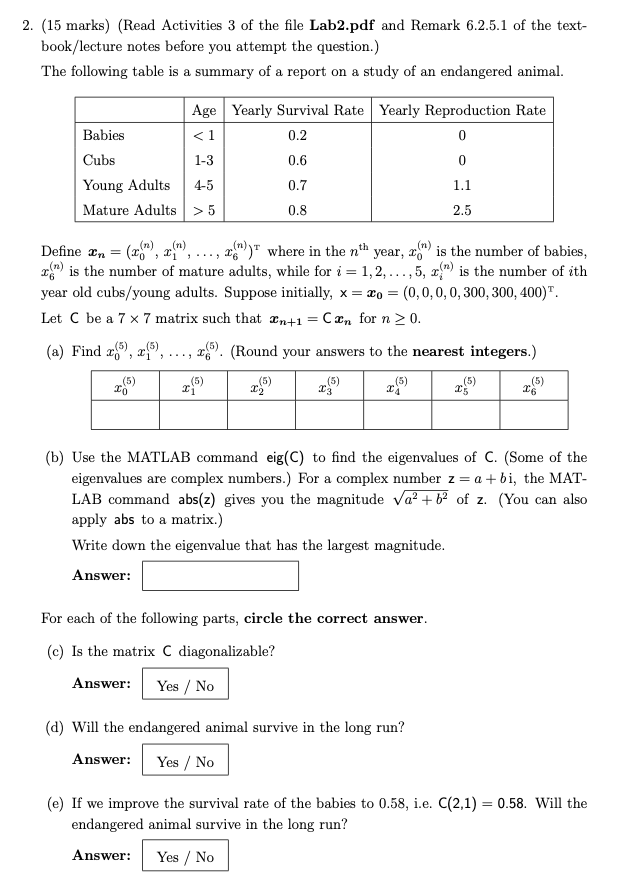 2. (15 marks) (Read Activities 3 of the file Lab2.pdf | Chegg.com