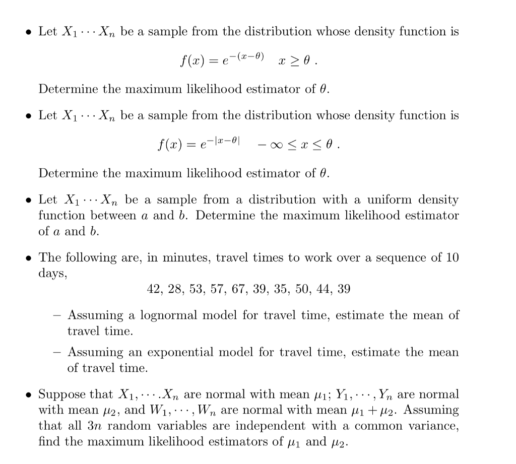 Solved » Let X1 . .. Xn be a sample from the distribution | Chegg.com