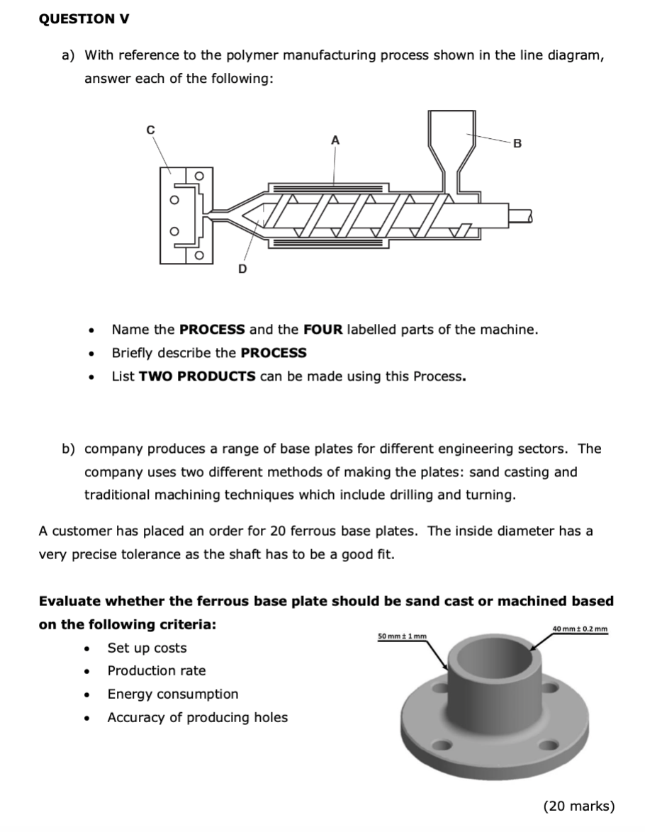 Solved QUESTION V a) With reference to the polymer | Chegg.com
