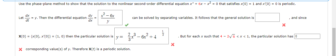 Solved Use the phase-plane method to show that the solution | Chegg.com