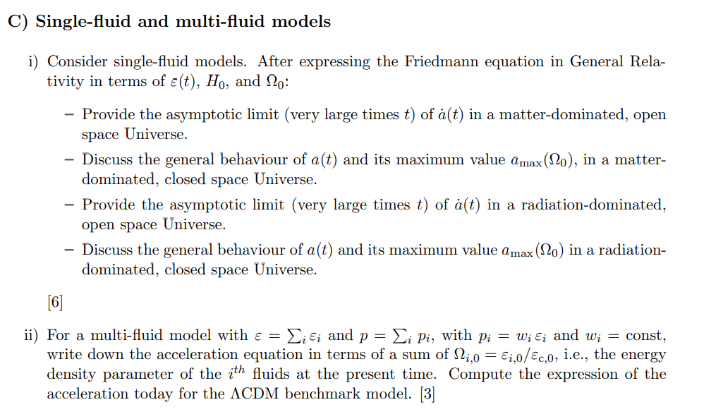 Solved C) ﻿Single-fluid and multi-fluid modelsi) ﻿Consider | Chegg.com
