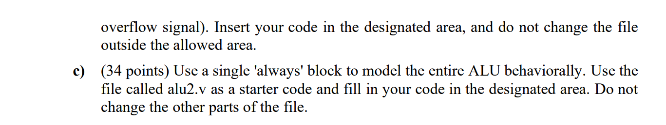 Solved The figure below shows an ALU and its implementation | Chegg.com