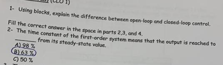 Solved 1- Using blocks, explain the difference between | Chegg.com