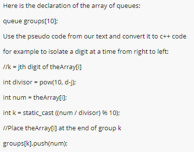 Solved Here is the declaration of the array of queues: queue | Chegg.com
