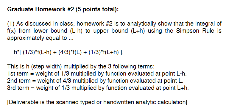 Solved Graduate Homework #2 (5 points total): (1) As | Chegg.com
