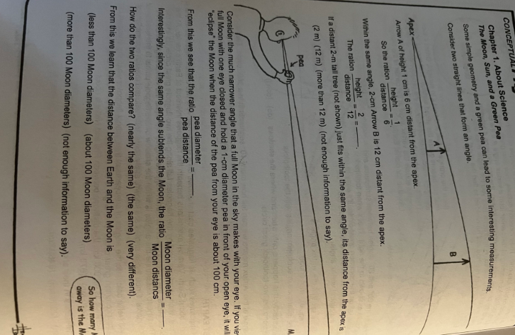 Solved The Moon, Sun, and a Green Pea-continued There's | Chegg.com