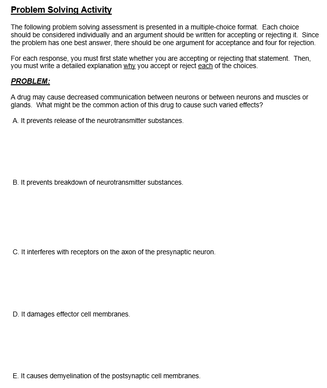 Solved Problem Solving Activity The following problem | Chegg.com