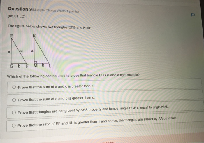 Solved Question 9(Multiple Choice Worth 1 points) (05.01 LC) | Chegg.com