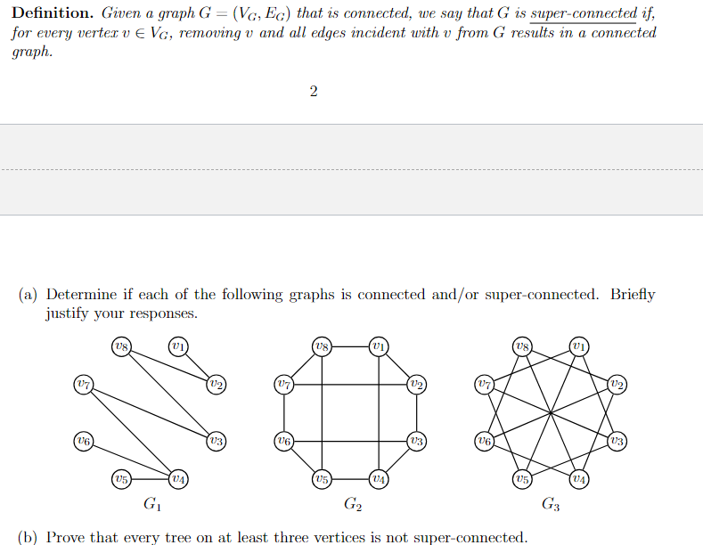 Solved Definition. Given a graph G=(VG,EG) that is | Chegg.com