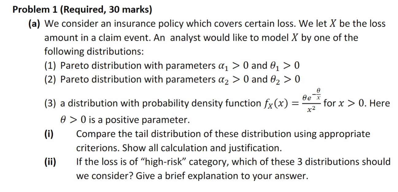 Solved Problem 1 (Required, 30 marks) (a) We consider an | Chegg.com