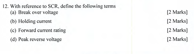 Solved 12. With reference to SCR, define the following terms | Chegg.com