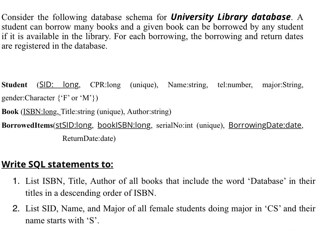 Solved please solve this fast Consider the following | Chegg.com