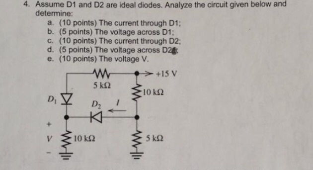 Solved Assume D1 and D2 are ideal diodes. Analyze the | Chegg.com