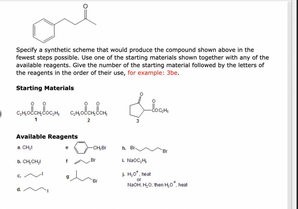 Solved Specify a synthetic scheme that would produce the | Chegg.com