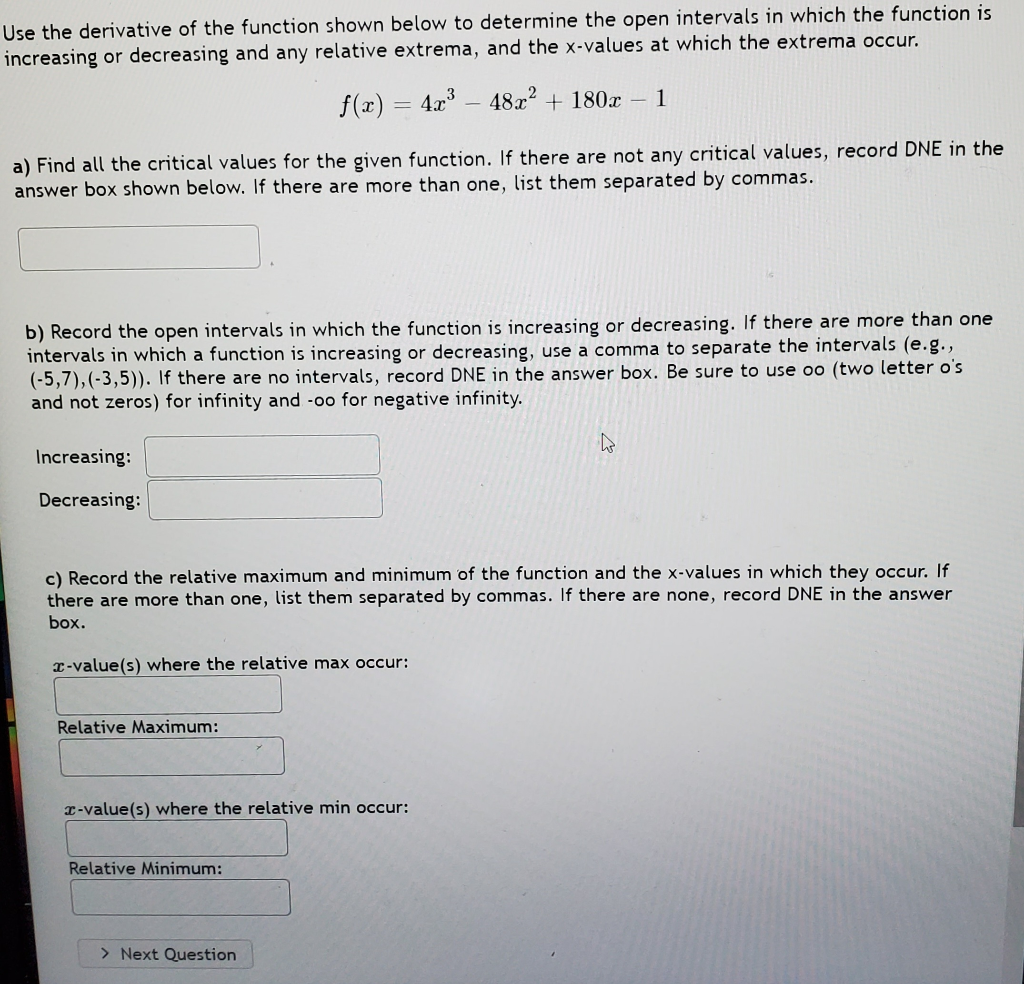 Solved Through use of the derivative of the function shown | Chegg.com