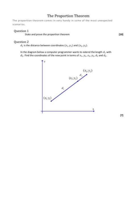 Solved The Proportion Theorem The proportion theorem comes | Chegg.com