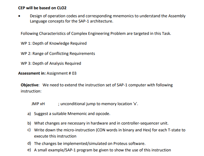Solved Design of operation codes and corresponding mnemonics | Chegg.com
