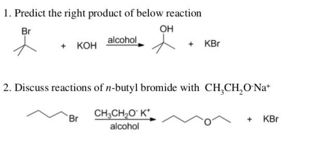 Solved 1. Predict the right product of below reaction Br OH | Chegg.com