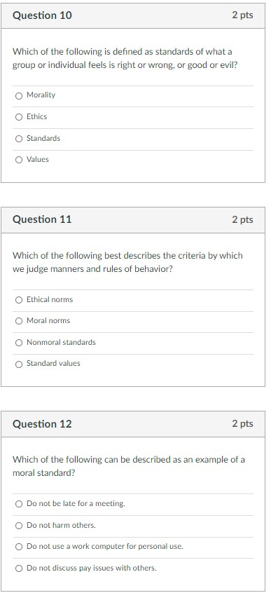 Question 10 2 Pts Which Of The Following Is Defined
