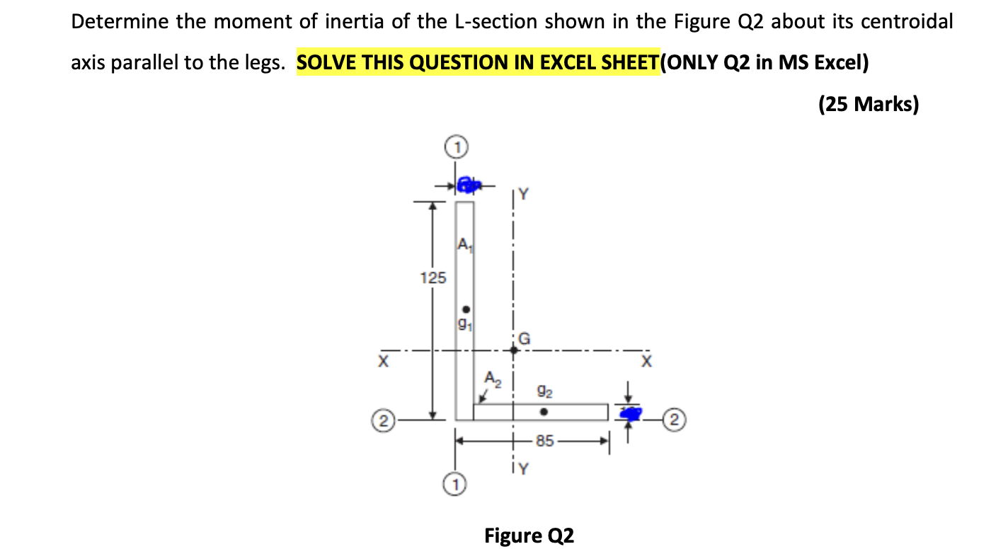 Solved Determine the moment of inertia of the L-section | Chegg.com