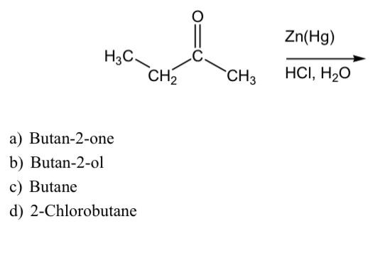 Solved 1. NH2NH2 H₃C CH2 CH3 2. "OH, heat a) Butan-2-one | Chegg.com