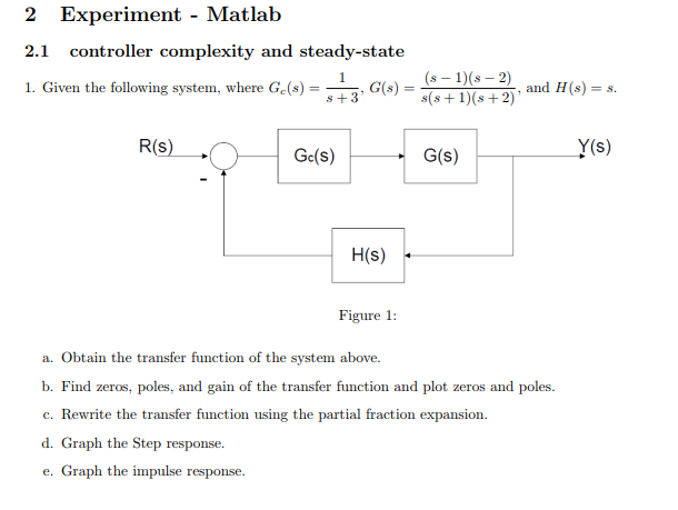 Solved 2 Experiment Matlab 2 1 Controller Complexity And