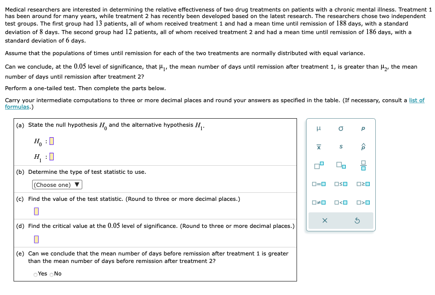 Solved Medical researchers are interested in determining the | Chegg.com
