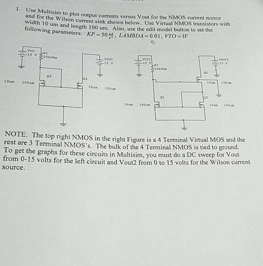 Solved 1. Use Multisim to plot output currents versus Vout | Chegg.com