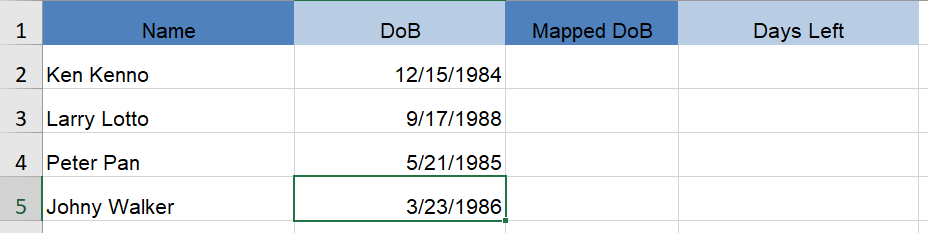 Solved Write Excel formulas to calculate the number of days | Chegg.com