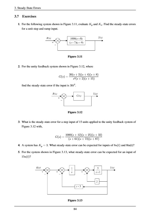 Solved 3.7 ﻿ExercisesFor the following system shown in | Chegg.com