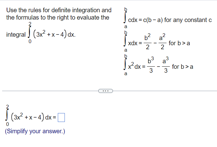 Solved Use the rules for definite integration andthe | Chegg.com