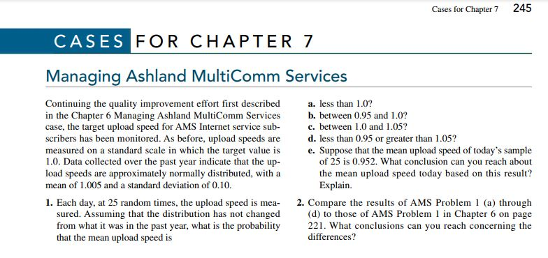Solved Cases for Chapter 7 245 CASES FOR CHAPTER 7 Managing | Chegg.com