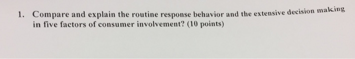Solved Compare and explain the routine response behavior and | Chegg.com