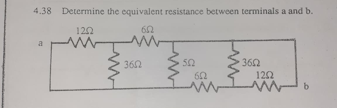 Solved Determine the equivalent resistance between terminals | Chegg.com