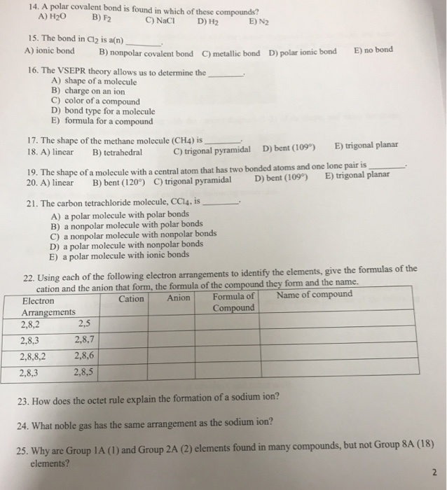 Solved Please ONLY answer if you will answer all questions. | Chegg.com