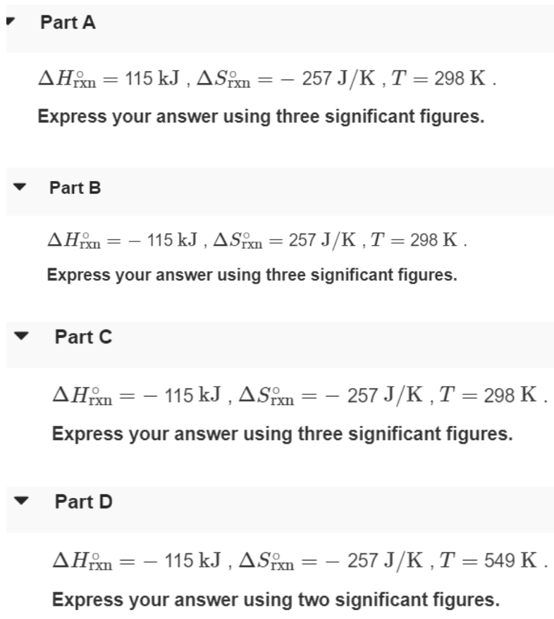 Solved Given the values of AHIX, ASPxn, and T below, | Chegg.com
