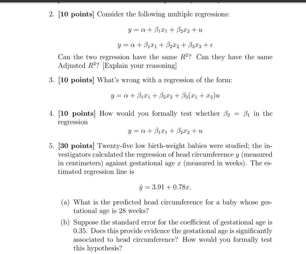 Solved 2. (10 points] Consider the following multiple | Chegg.com