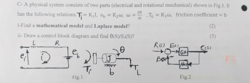 Solved C- A physical system consists of two parts | Chegg.com