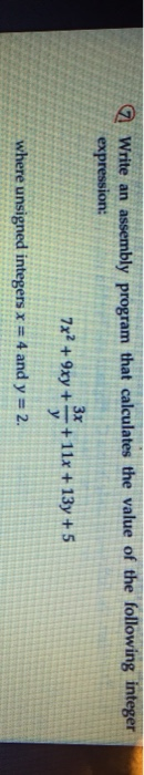 Solved Write An Assembly Program That Calculates The Value 9275