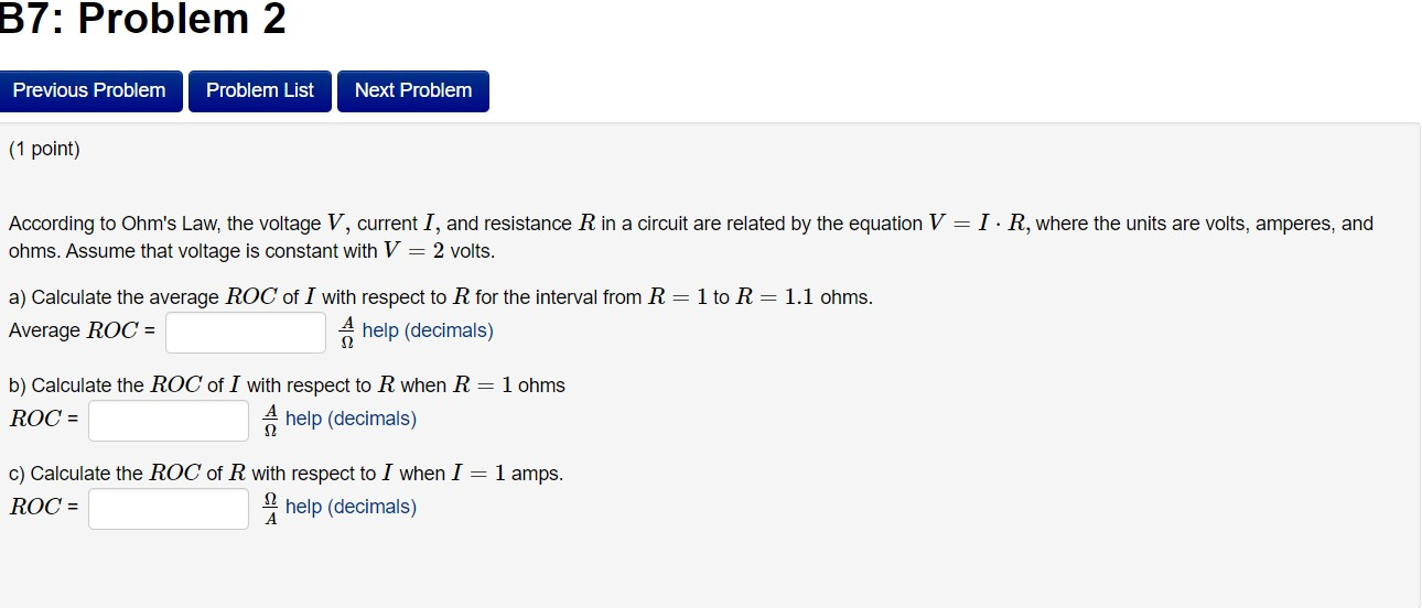 Solved B7: Problem 2 Previous Problem Problem List Next | Chegg.com
