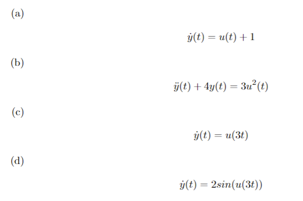 Please check to see if these systems are time varying | Chegg.com