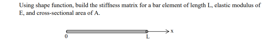 Solved Using shape function, build the stiffness matrix for | Chegg.com